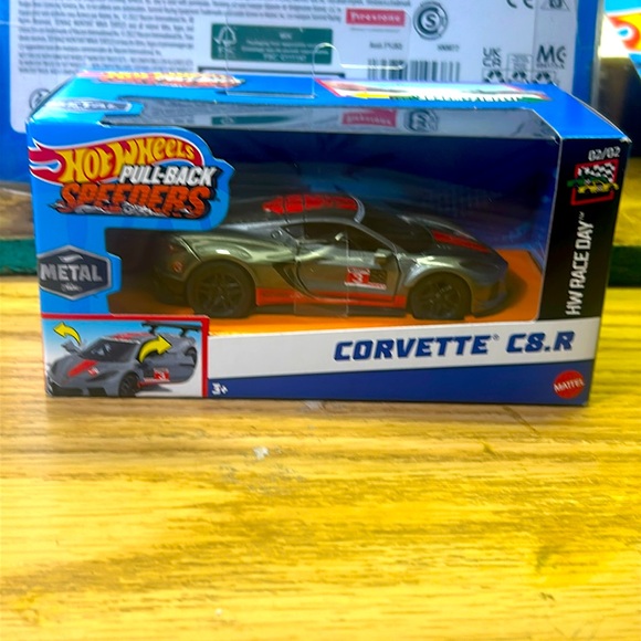 Hot Wheels | Toys | Hot Wheels Pull Back Speeders Gray Corvette C8r 202 ...